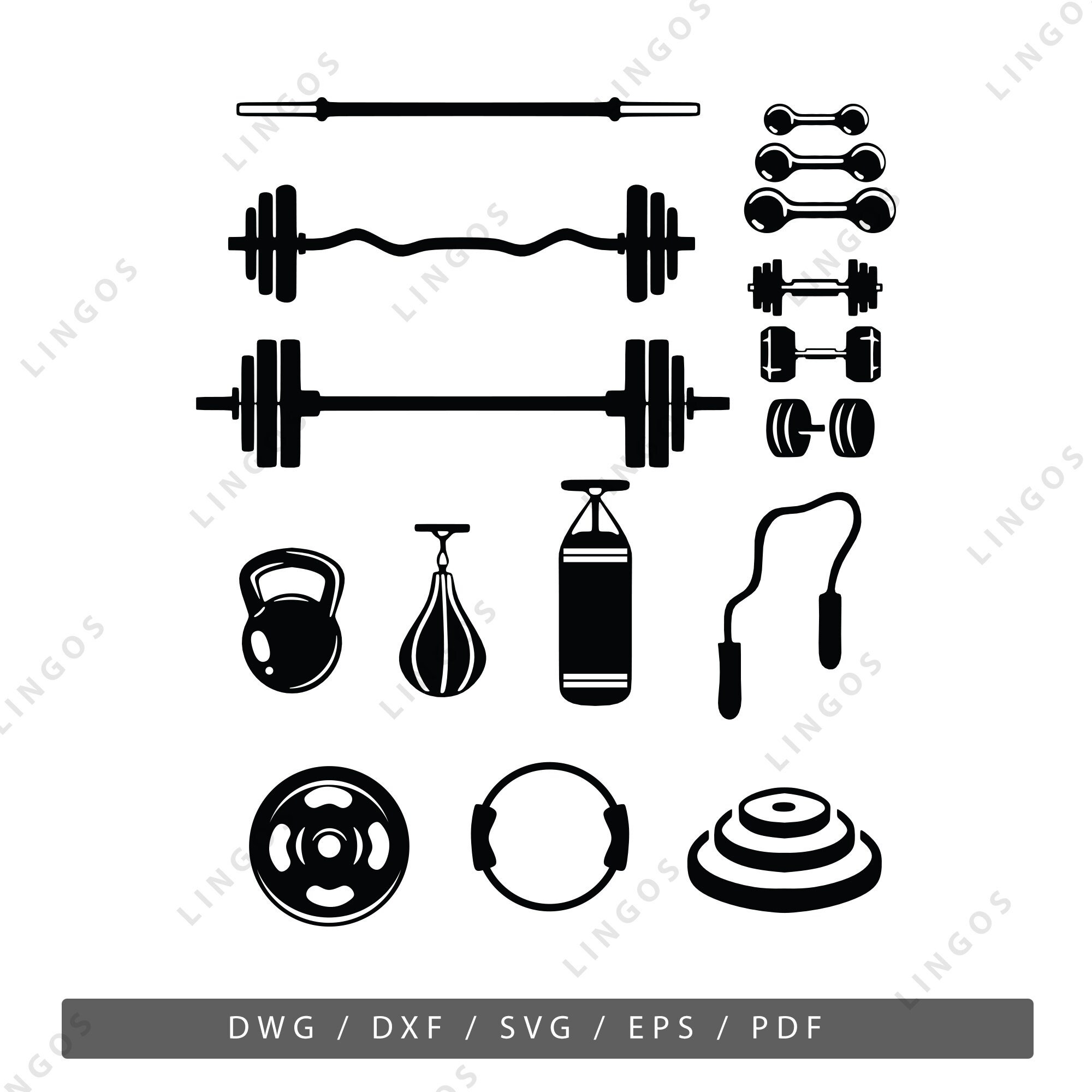 Broken Barbell Clipart