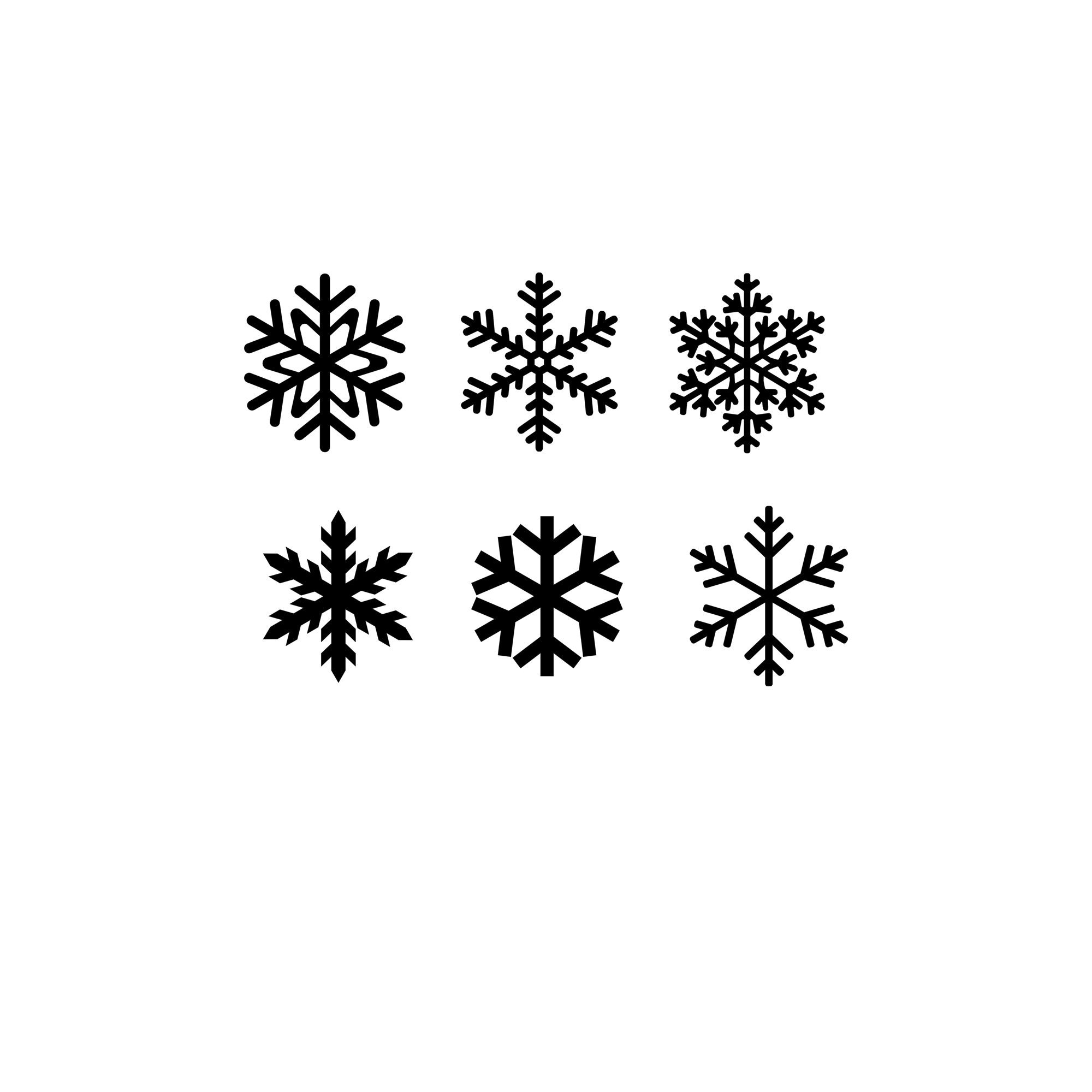 Snowflakes SVG File, Snowfall Clip Art, Snow Bundle Vector, Digital ...