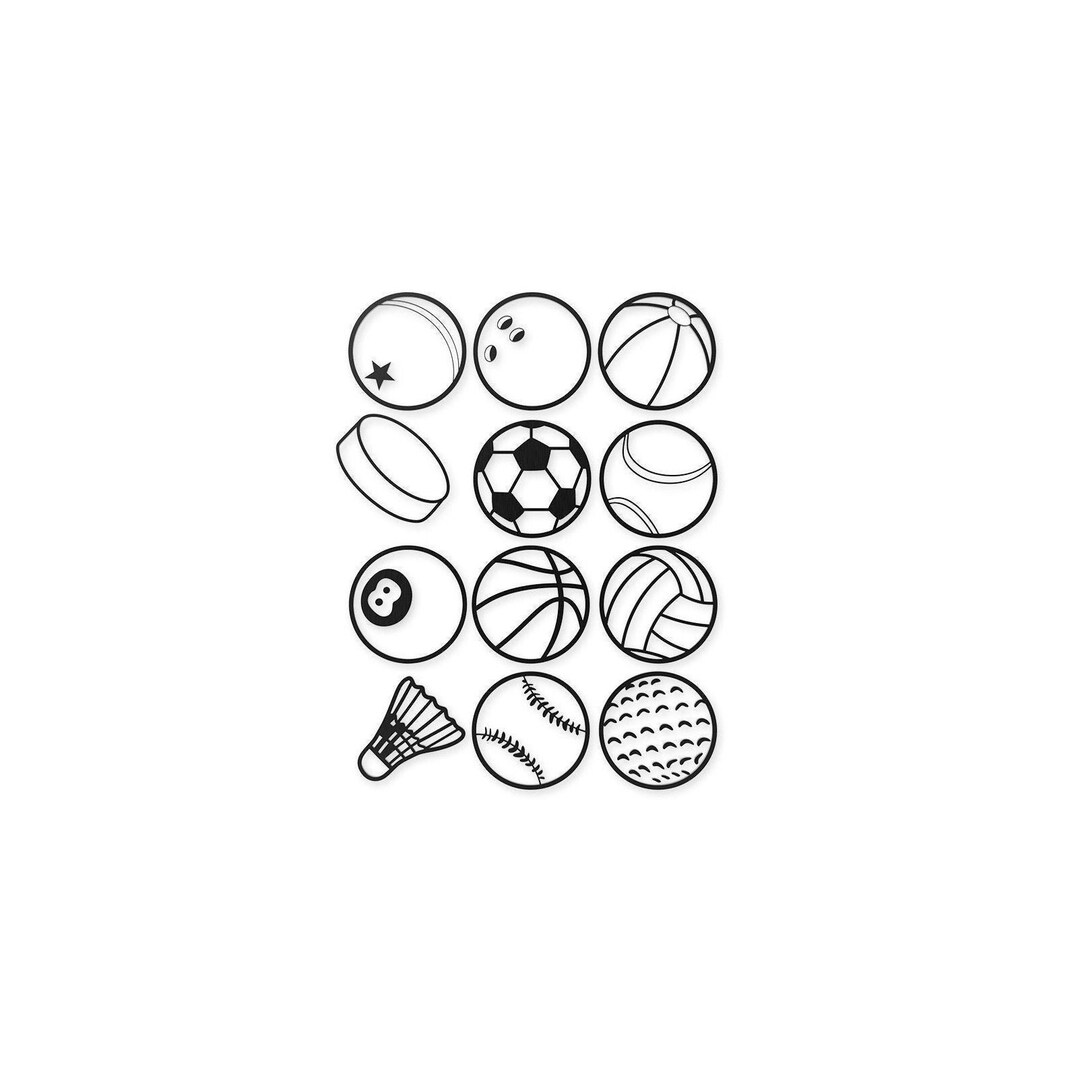 Sports Balls SVG Bundle: CNC Laser Cut Files (digital Download) - Etsy