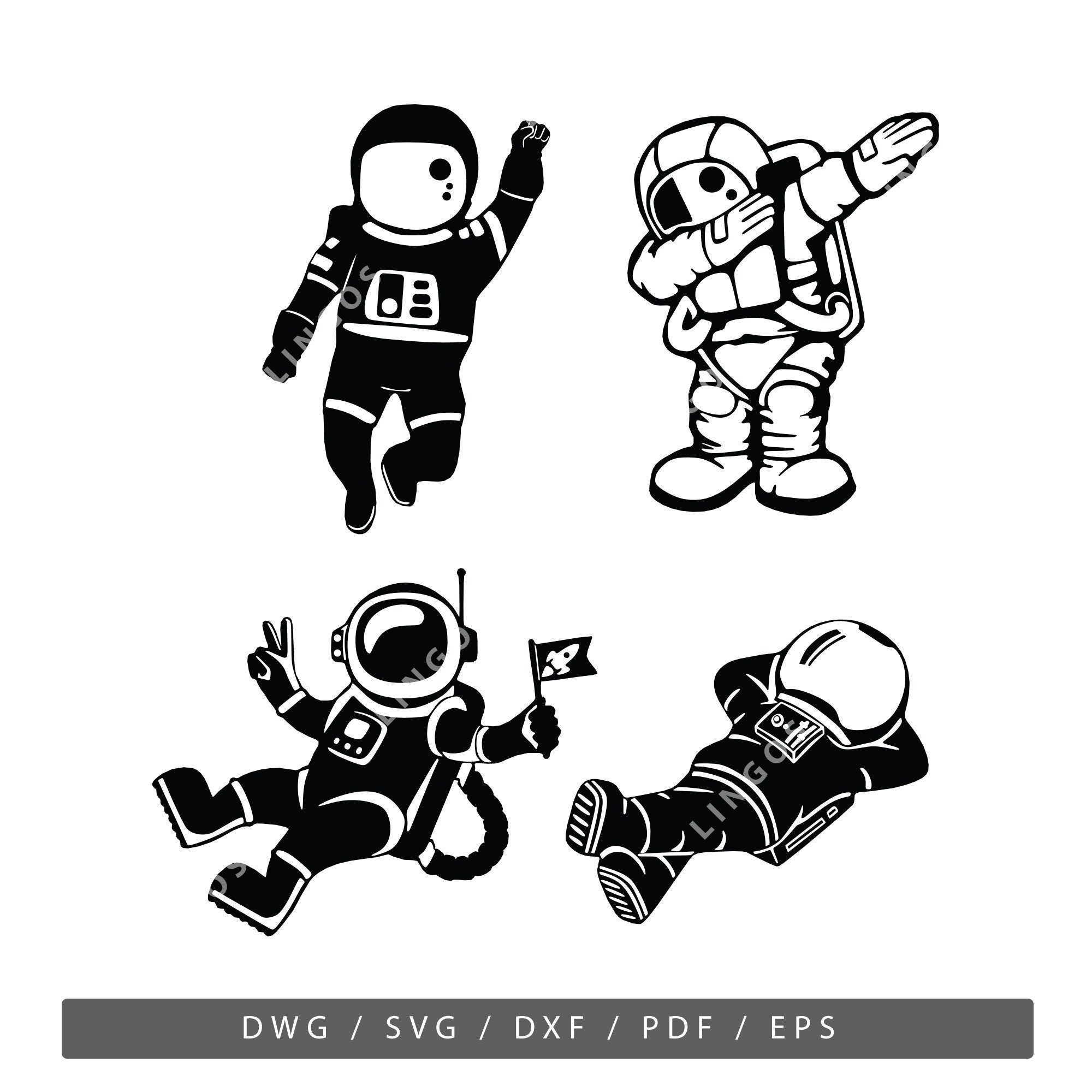 Zombie Astronaut Stencil