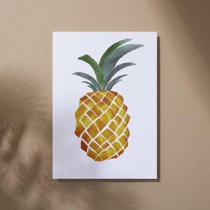 Pineapple Printable Wall Art, Fruit Poster, Watercolor Illustration ...