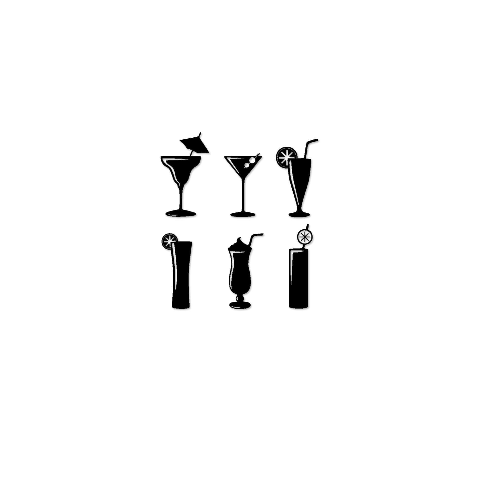 Cocktail Svg File Drink Bundle Vector Clip Art Pdf Dwg Etsy Uk