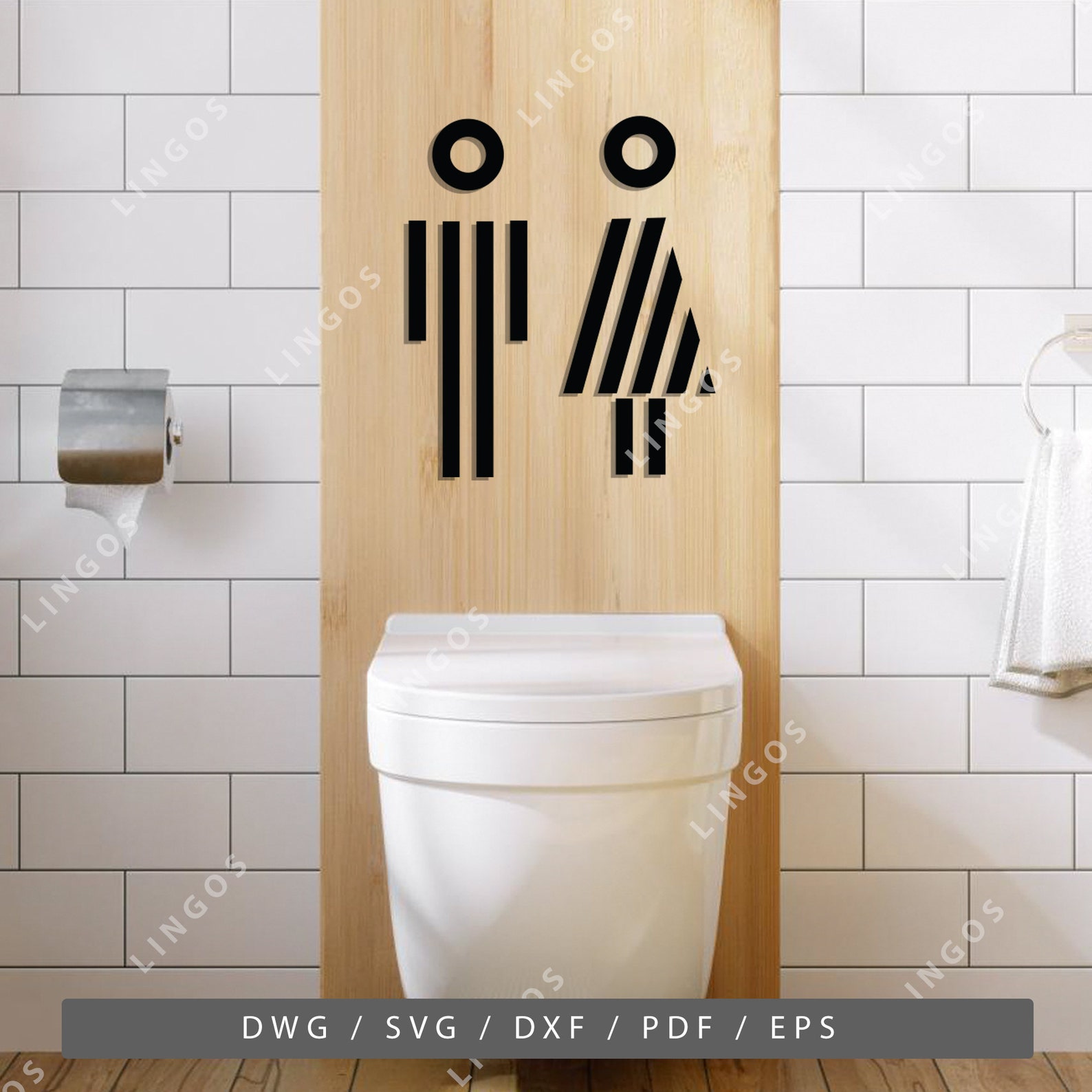 Restroom Symbol SVG Toilet Sign Bundle Vector WC Silhouette - Etsy