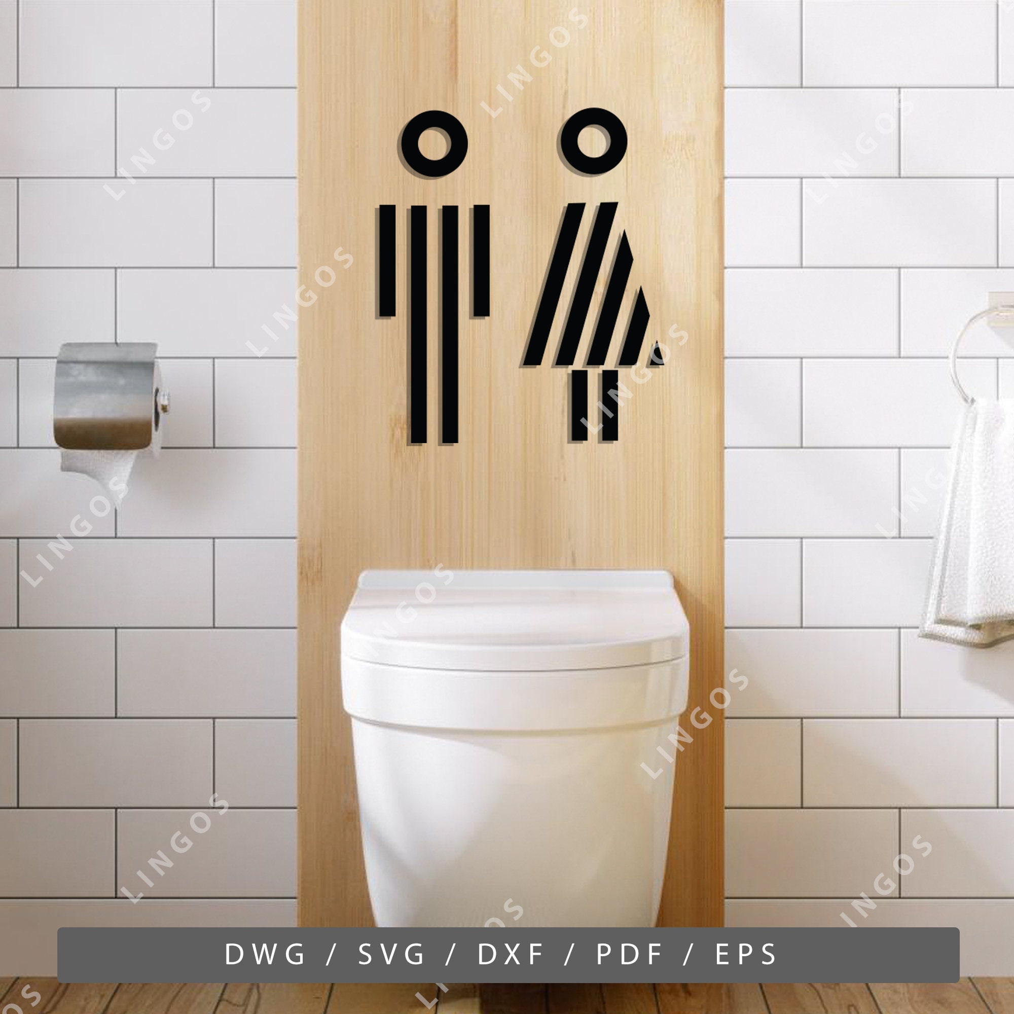 Restroom Symbol SVG: Toilet Sign Vector Bundle (digital Files) - Etsy UK