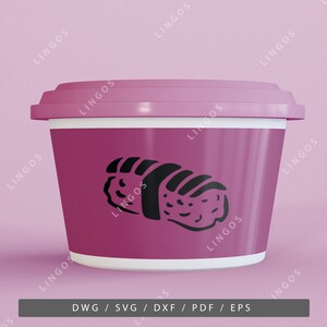 Asian Food SVG Bundle, Japanese Vector, Sushi Roll DWG, Ramen Dxf ...