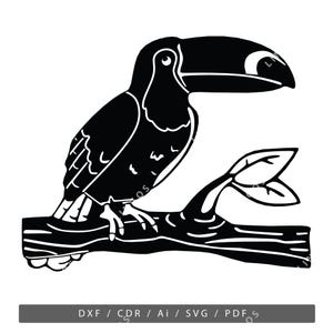 Toucan Wall Art DXF | Tropical Bird Laser SVG Cut File | Jungle Decor ...