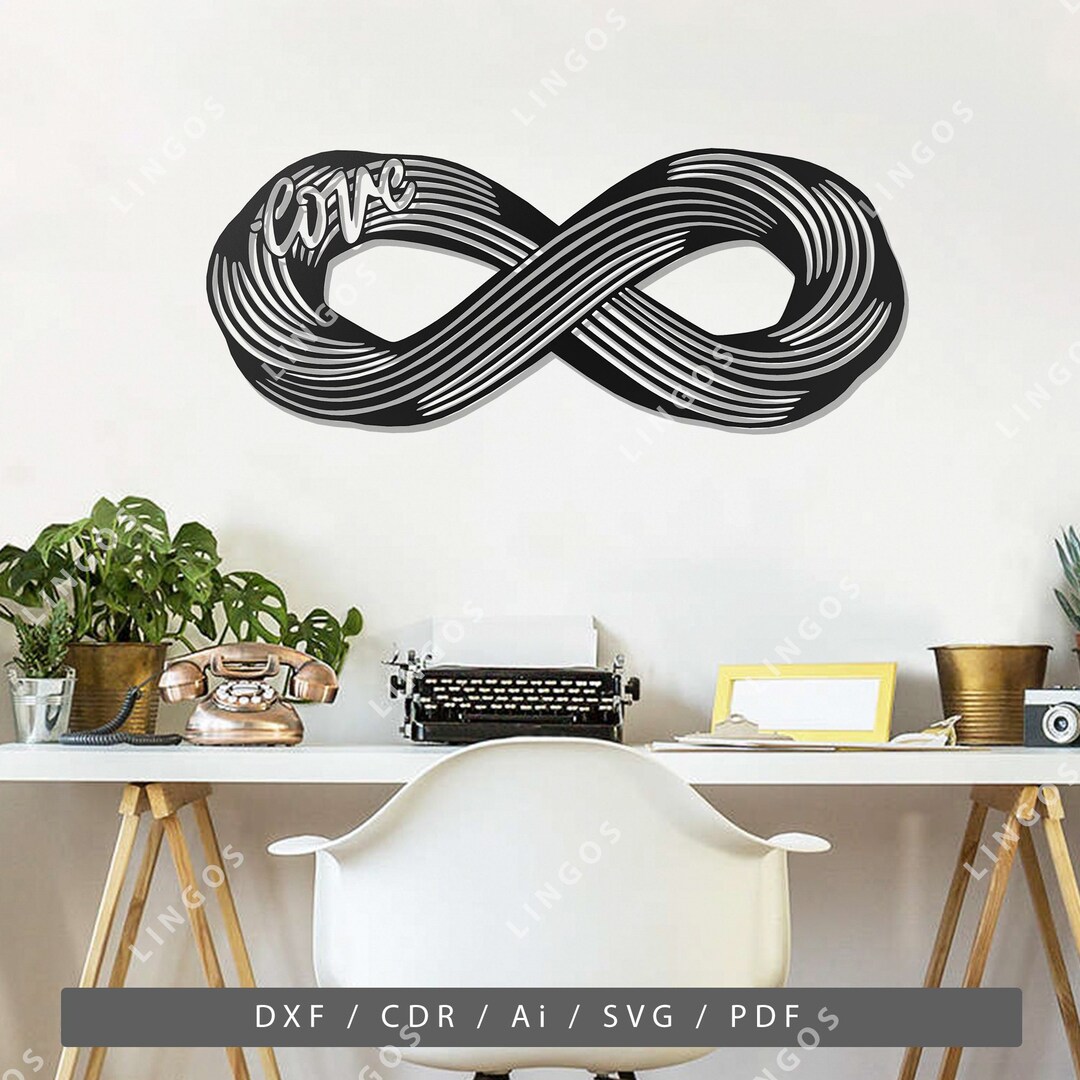 Símbolo de infinito DXF silueta de signo de amor decoración - Etsy España