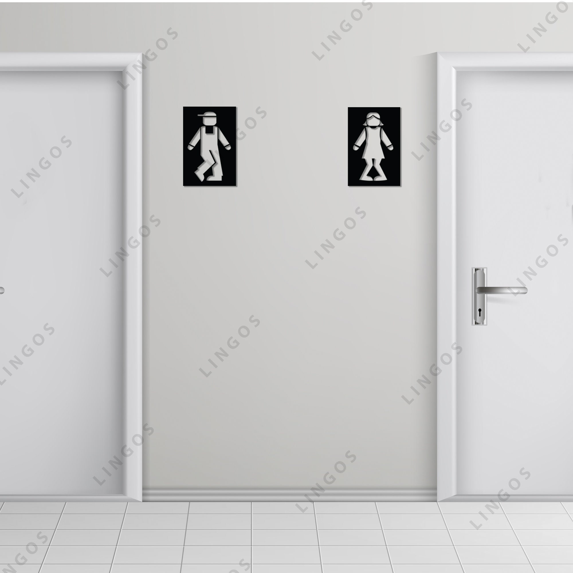 Toilet Sign Design Laser Cut Svg Dxf Files Wall Sticker | Etsy Australia