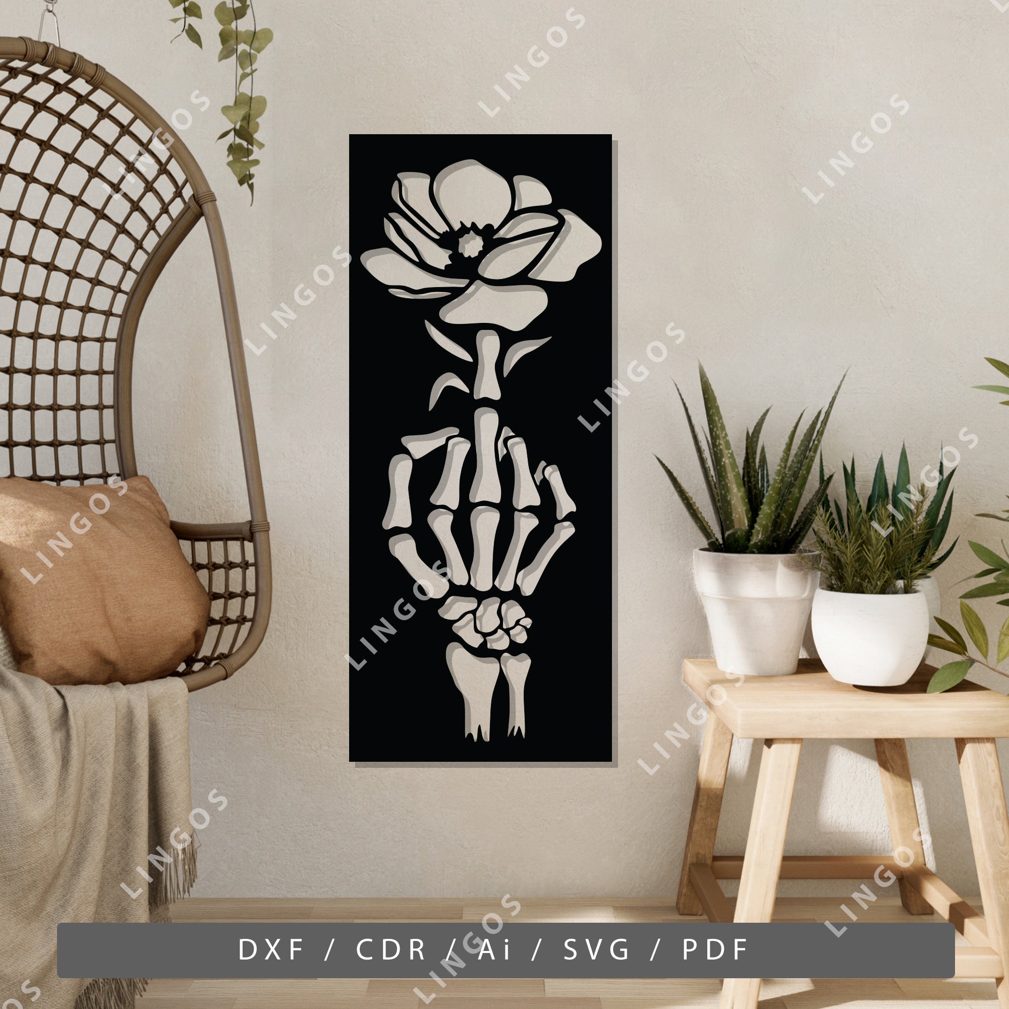 Flipping off Middle Finger SVG Bone Hands Laser Cut Skeleton - Etsy