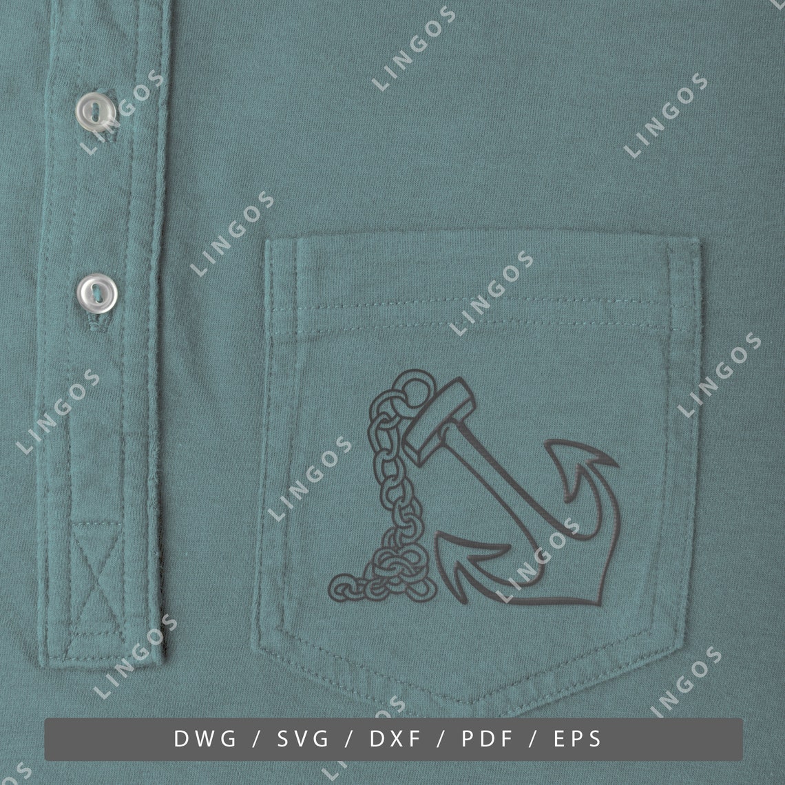 Nautical Anchor SVG Vector Clipart: Sea Anchor Monogram (digital Files ...