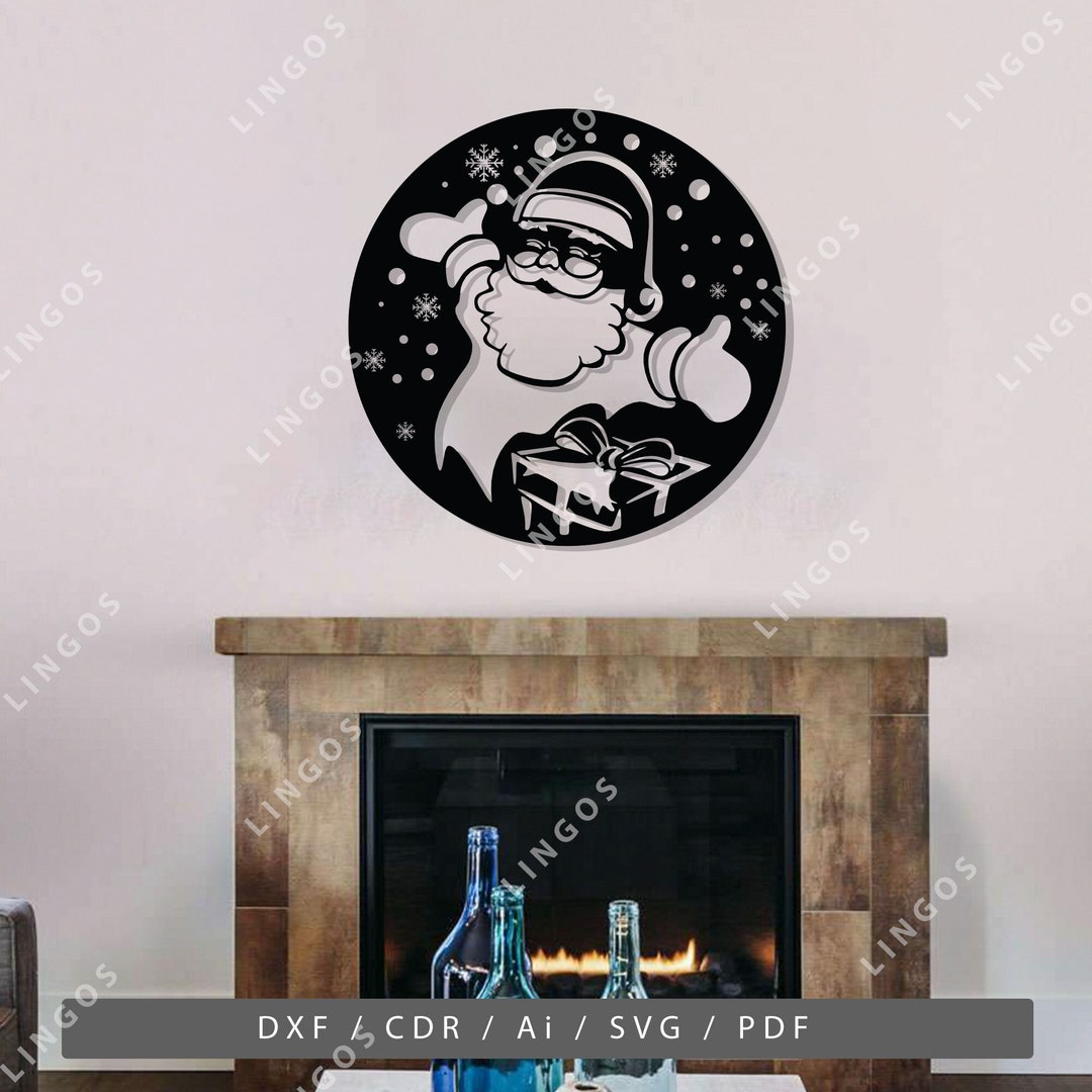 Christmas Design Noel Digital Vector Svg Dxf Files Wall Sticker ...