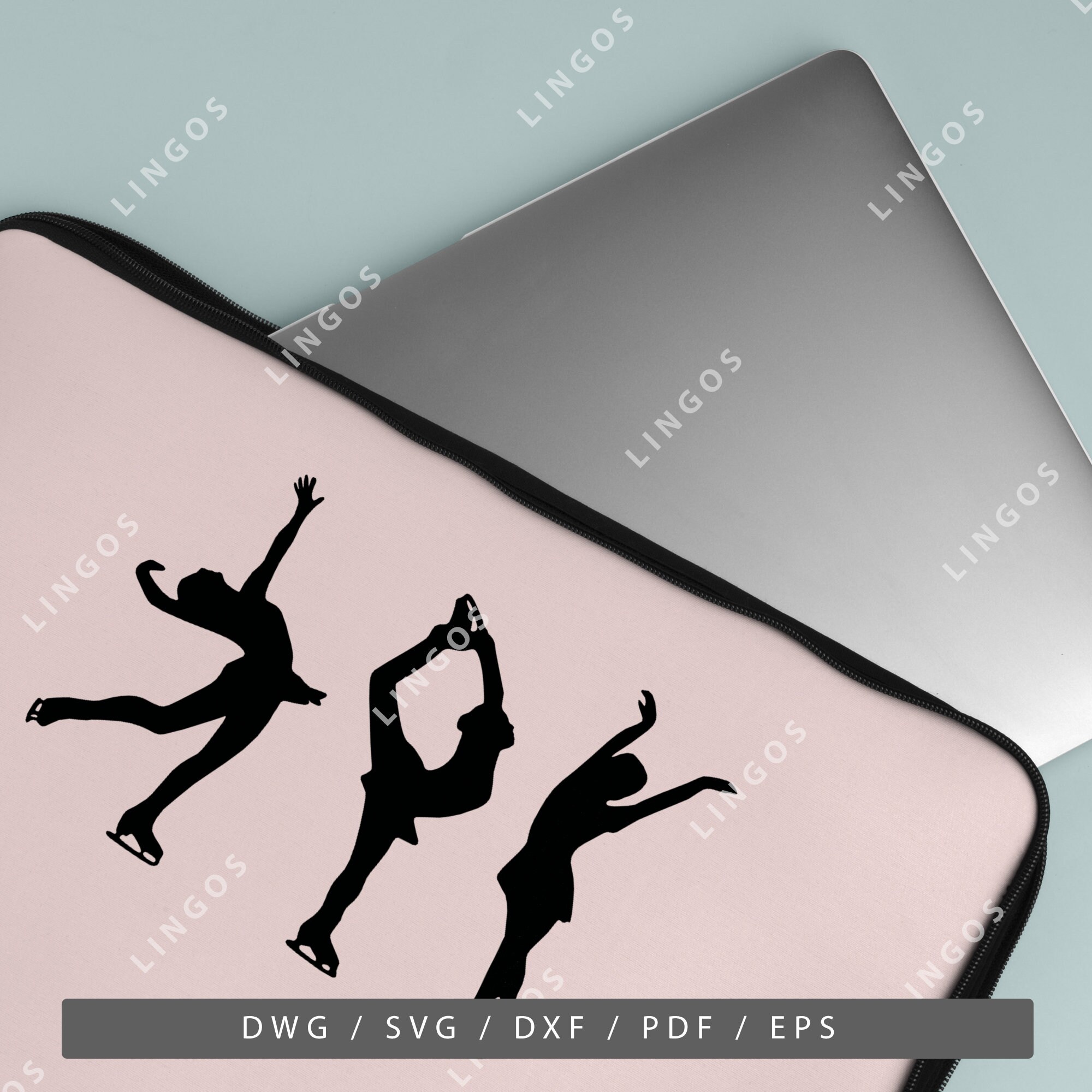 Ice Skating Vector Skater SVG Bundle Figure Skating Pdf - Etsy