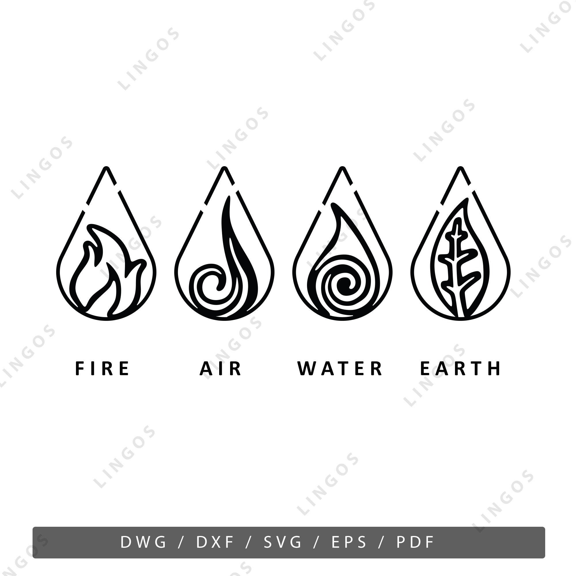 Element Vector Four Elements SVG Bundle Earth Plansair PDF - Etsy