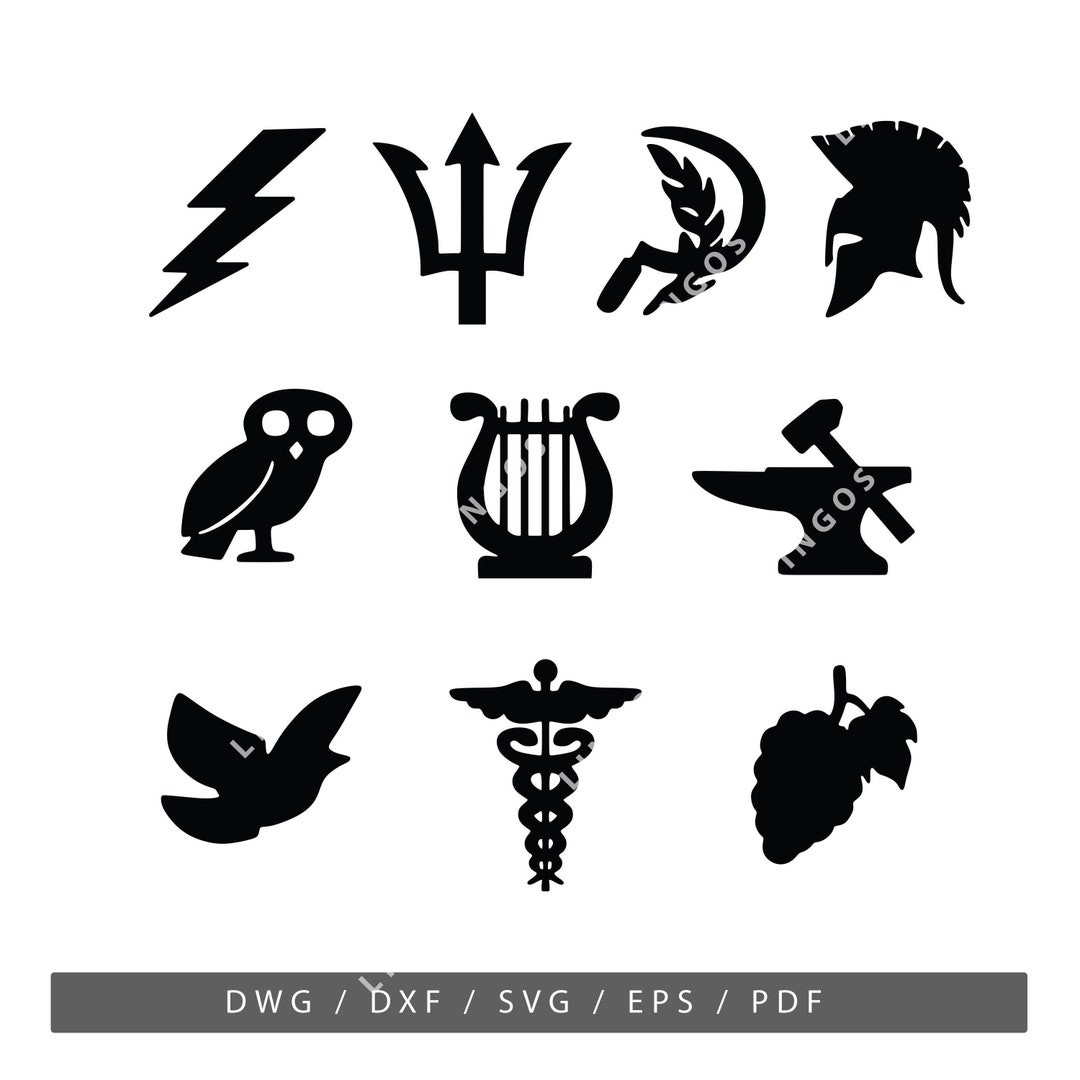 Greek Mythology Vector, Zeus SVG Bundle, Poseidon EPS File, Ancient ...