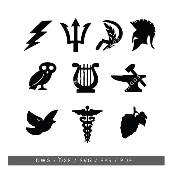 Greek Mythology Vector Zeus SVG Bundle Poseidon EPS File - Etsy