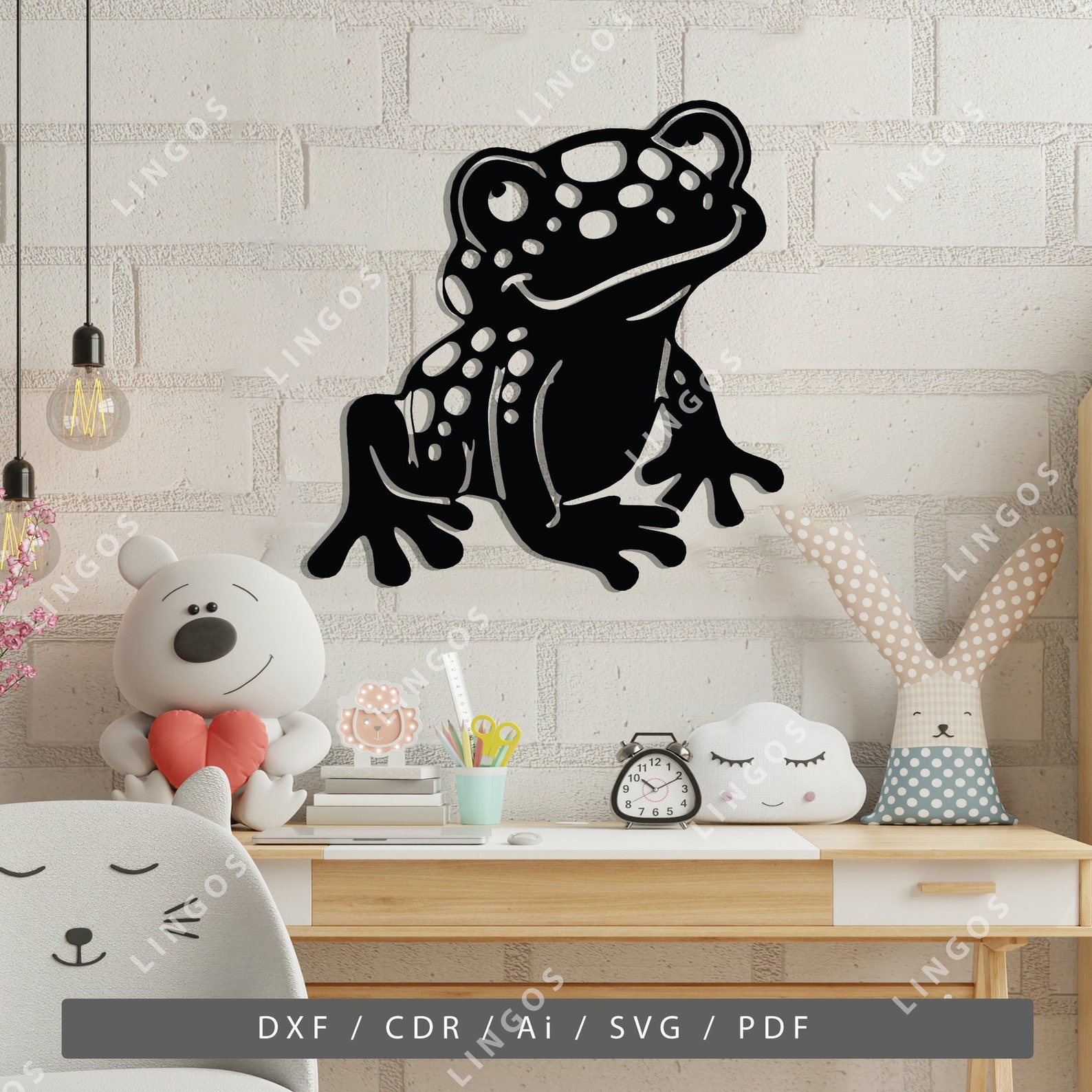 Cute Frog Wall Decor Animal Vector DXF File Silhouette - Etsy Canada