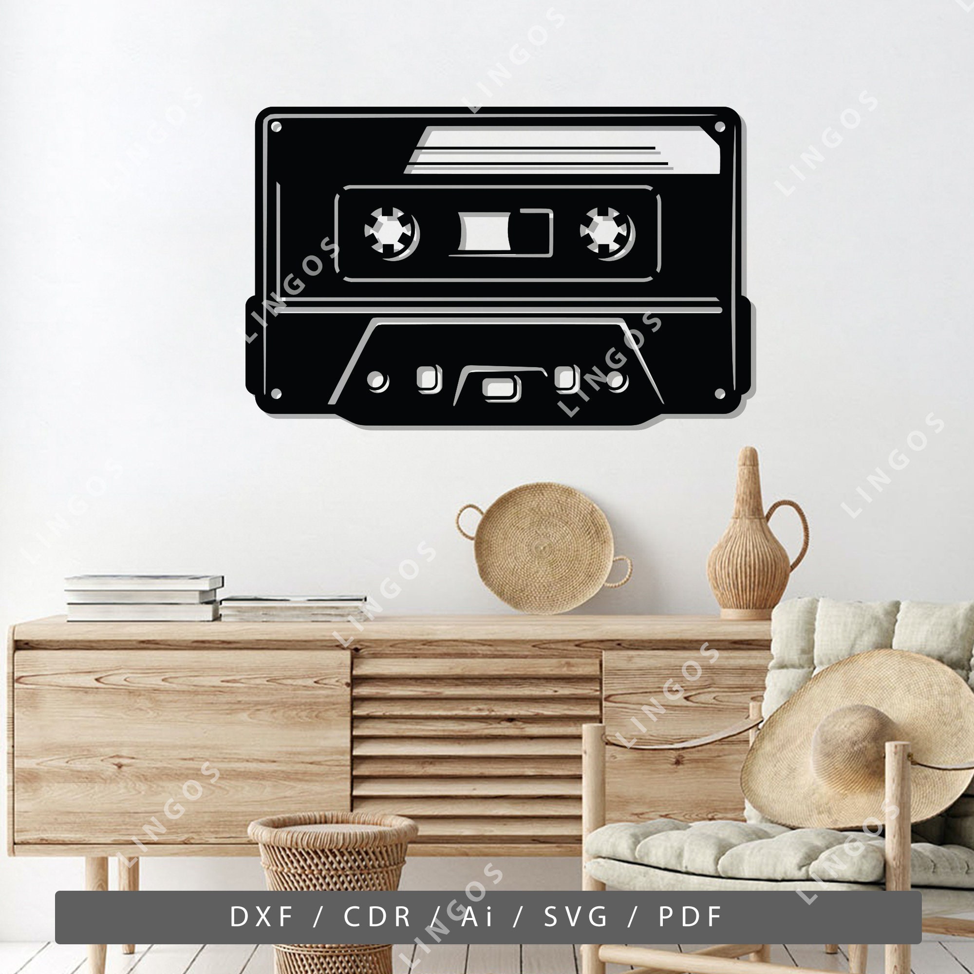 Cassette Tape Laser Cut Svg Music DXF Files Mixtape Audio | Etsy Canada