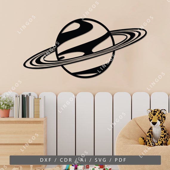 Saturn Wall Art Planet DXF Ringed Svg Space Vector Wall - Etsy