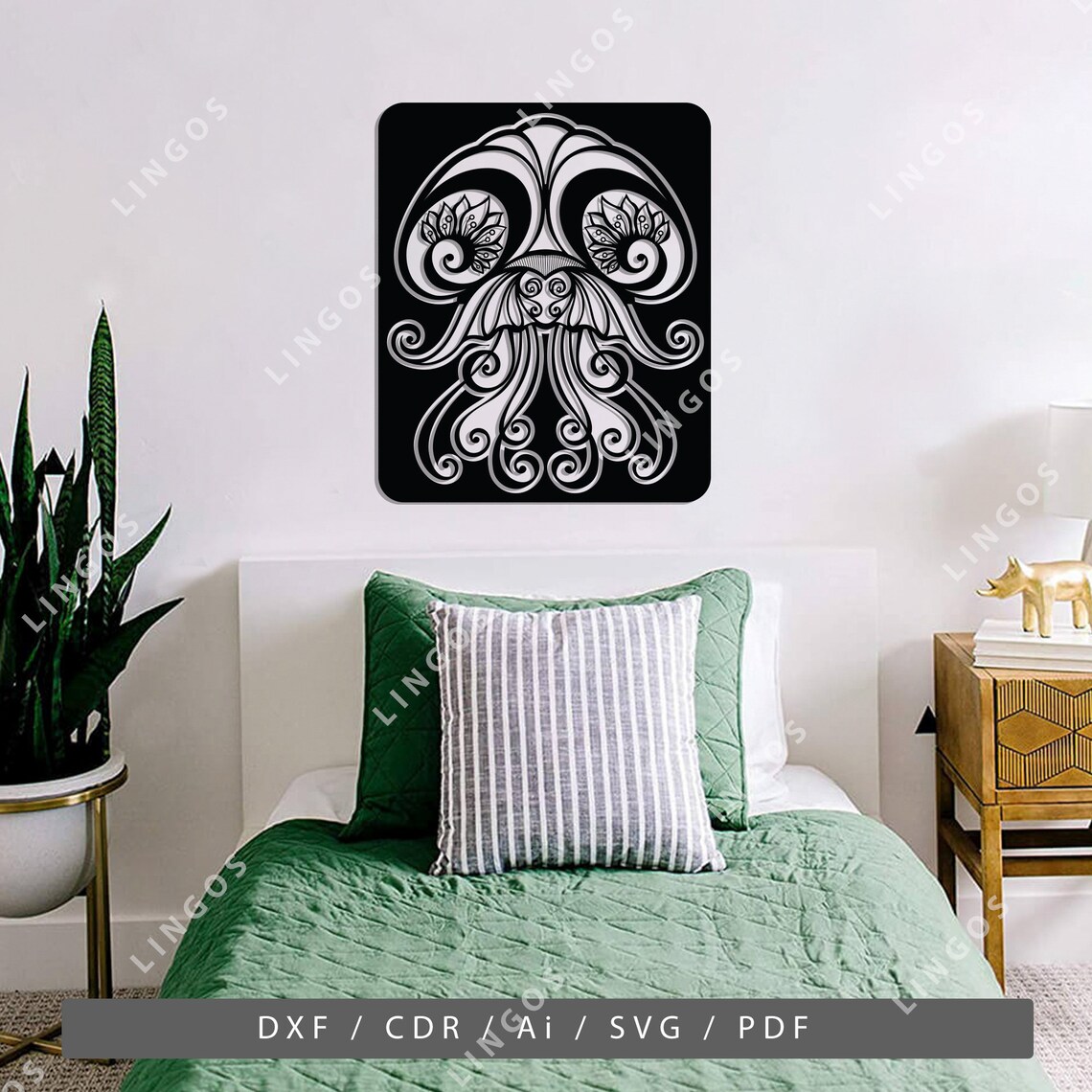 Tribal Octopus Vector Octopod Wall Art Polyp SVG Rustic - Etsy