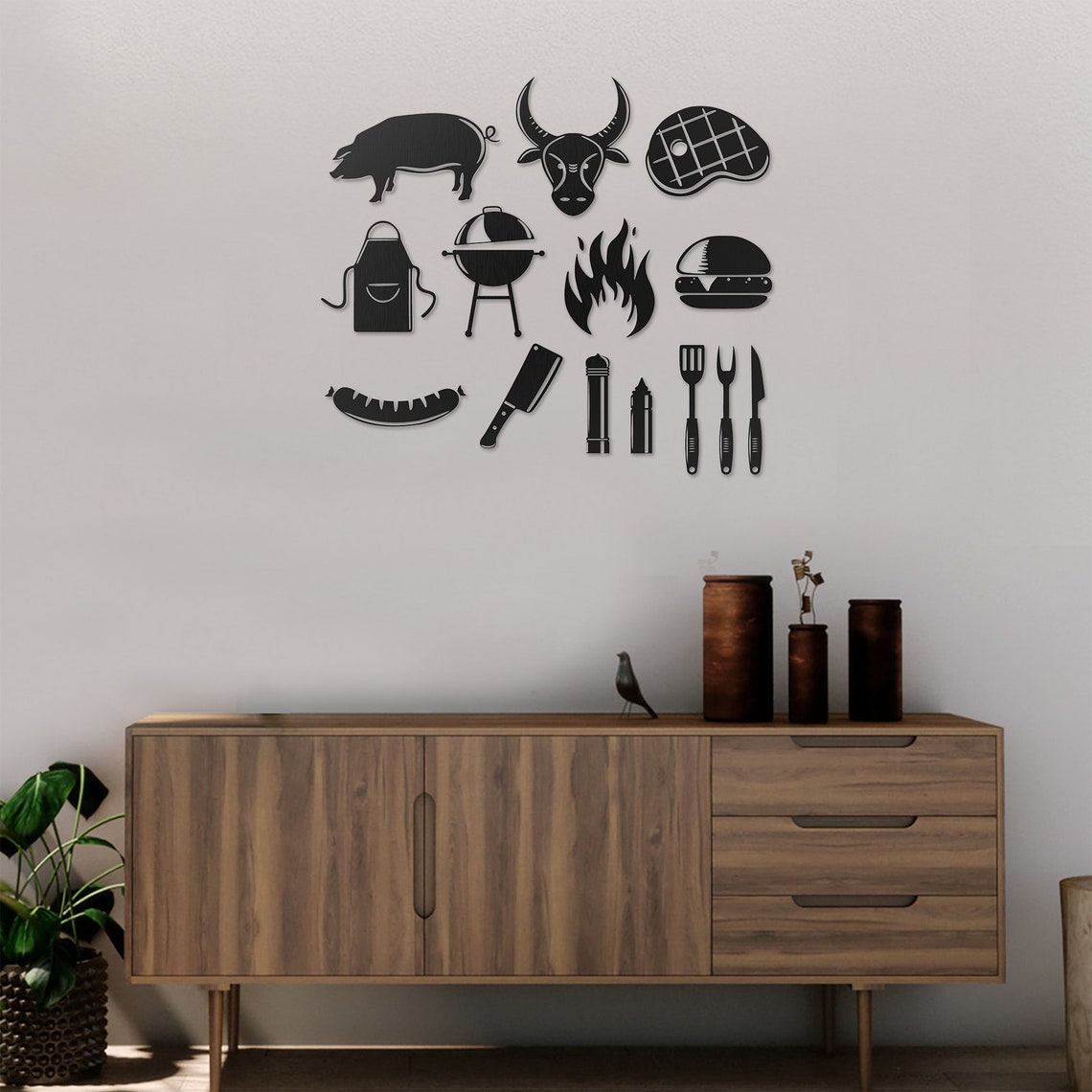 Barbecue Vector File Bbq Bundle Svg File Meat Dxf Sausage - Etsy