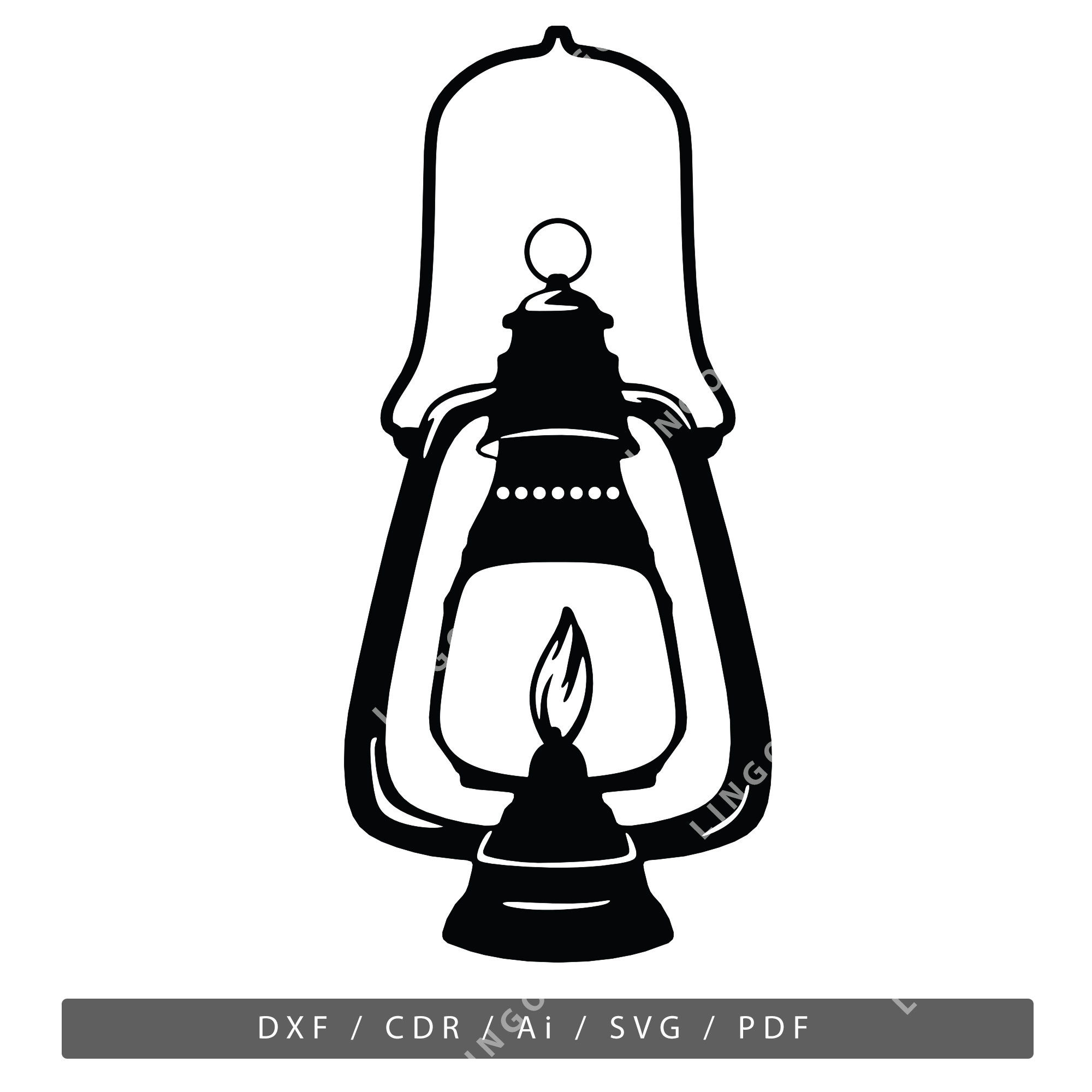 Oil Lamp SVG File Lantern Silhouette Vintage Wall Decor - Etsy