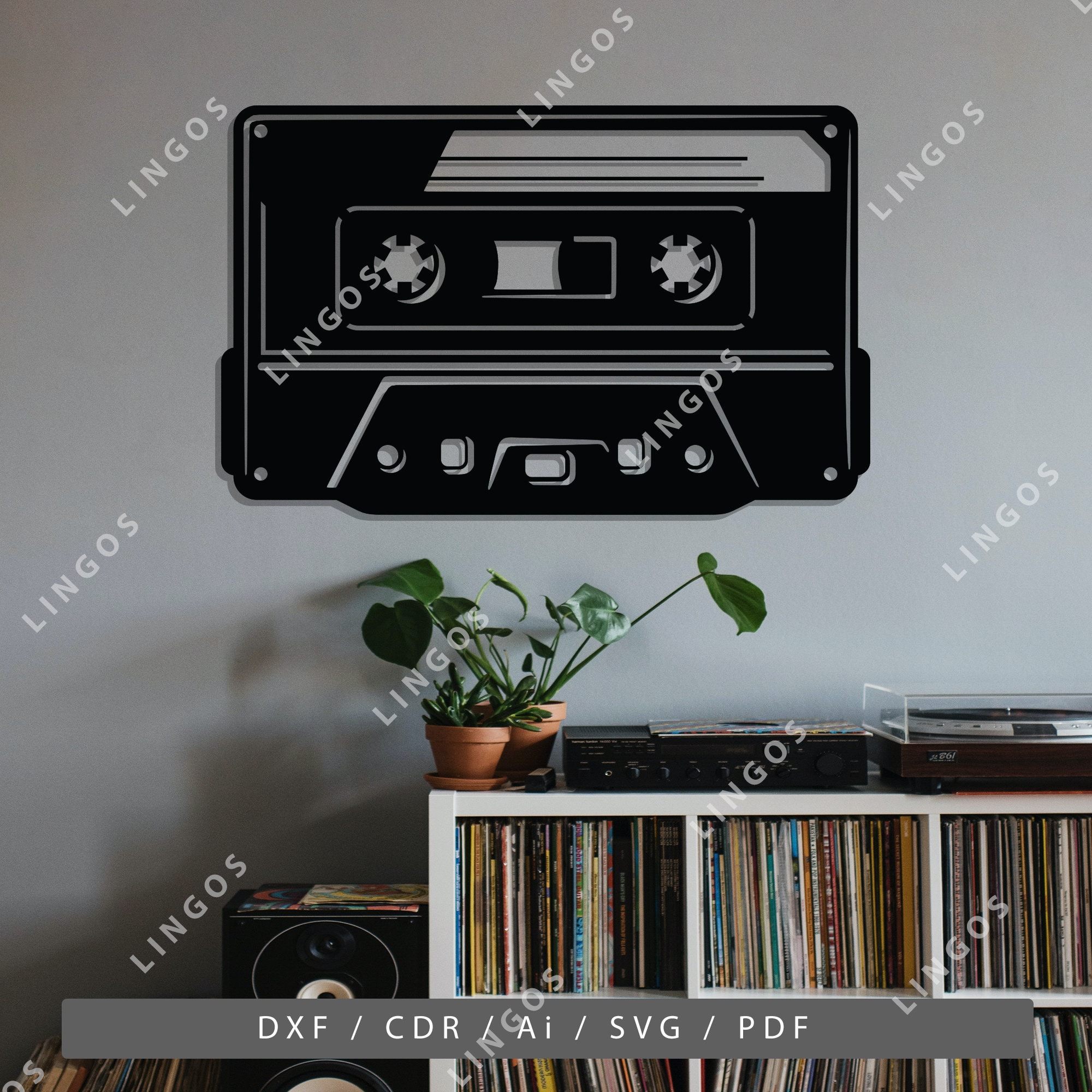 Cassette Tape Laser Cut Svg Music DXF Files Mixtape Audio | Etsy Canada