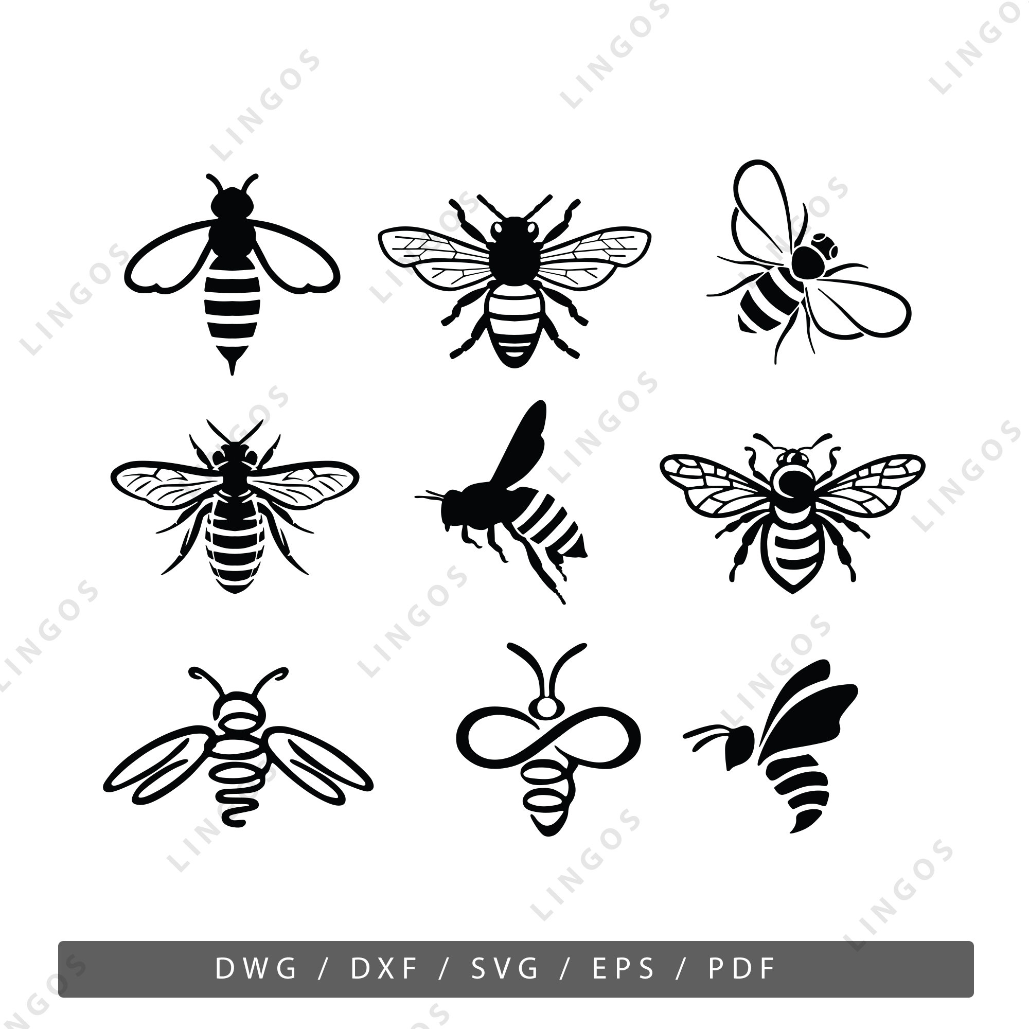 Bee Bundle SVG Honey Bee Vector Bundle Pdf Bee Cricut File - Etsy Canada