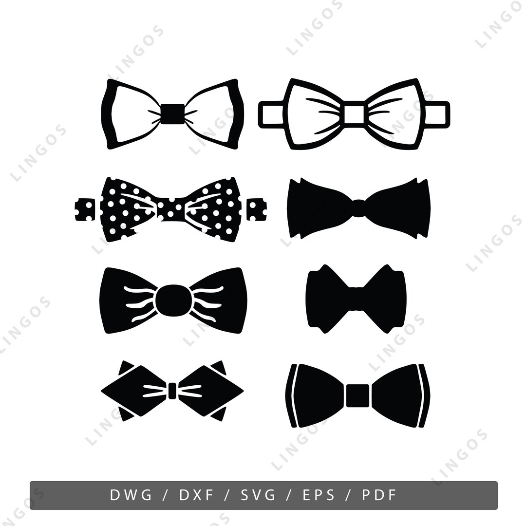 Bow Tie Bundle Svg, Bow-tie Vector File, Ribbon Digital Files,clipart ...