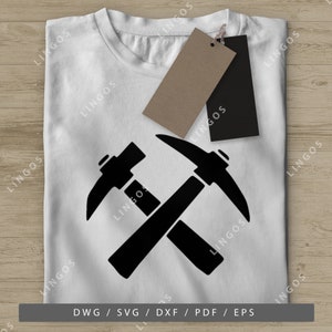 Mining Bundle Svg, Miner Digital Files, Mining Tools Vector, Pickaxe ...