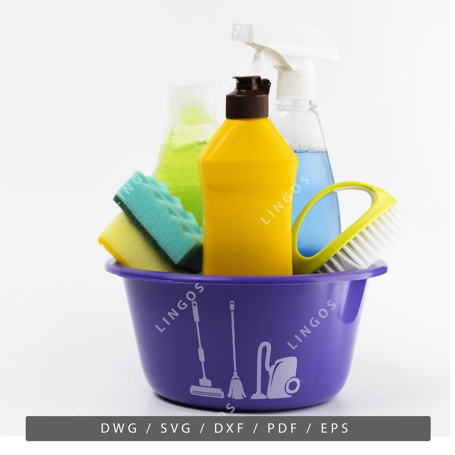 Cleaning Tools SVG, Maid Services Vector, Clean Equipment PDF ...