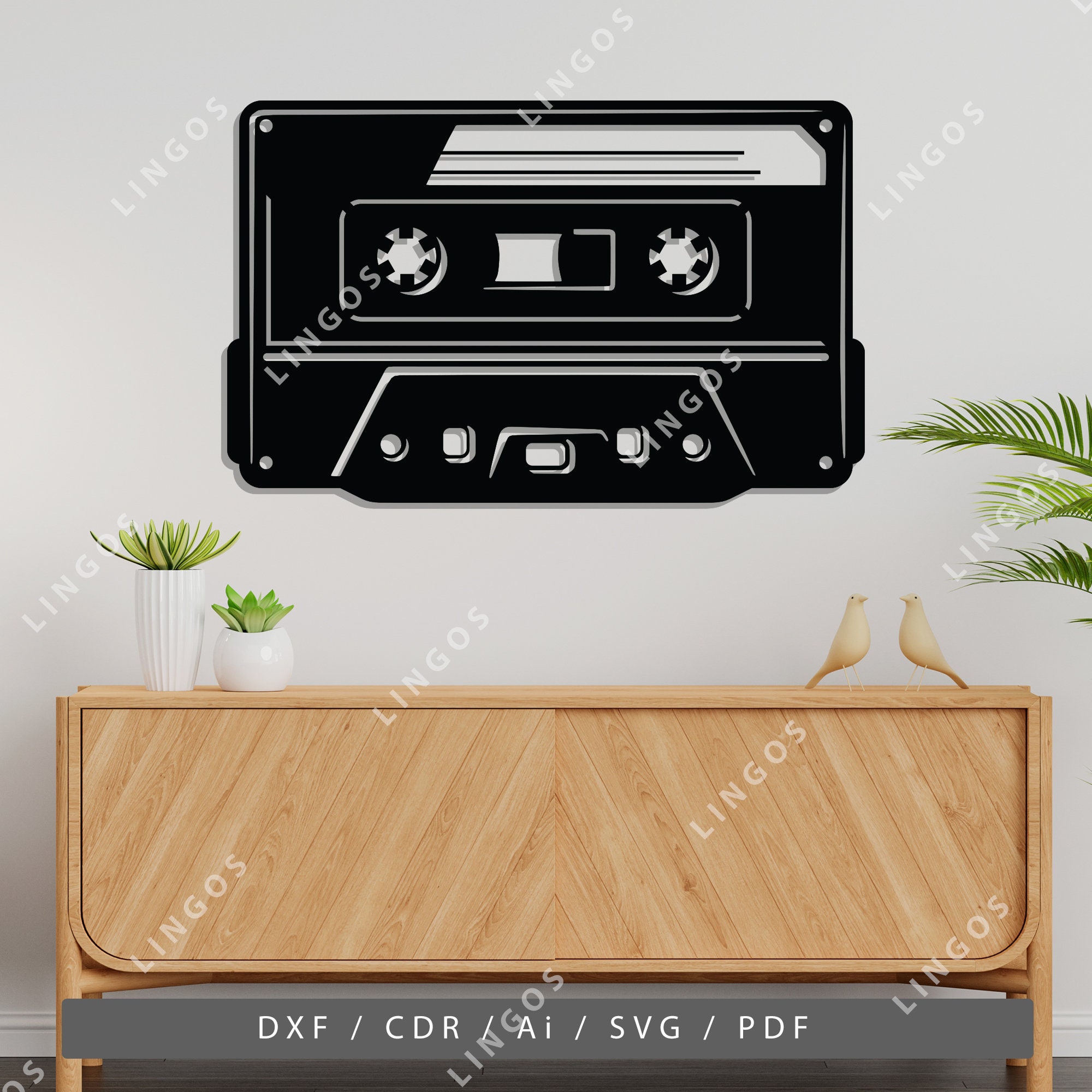 Cassette Tape Laser Cut Svg Music DXF Files Mixtape Audio | Etsy Canada
