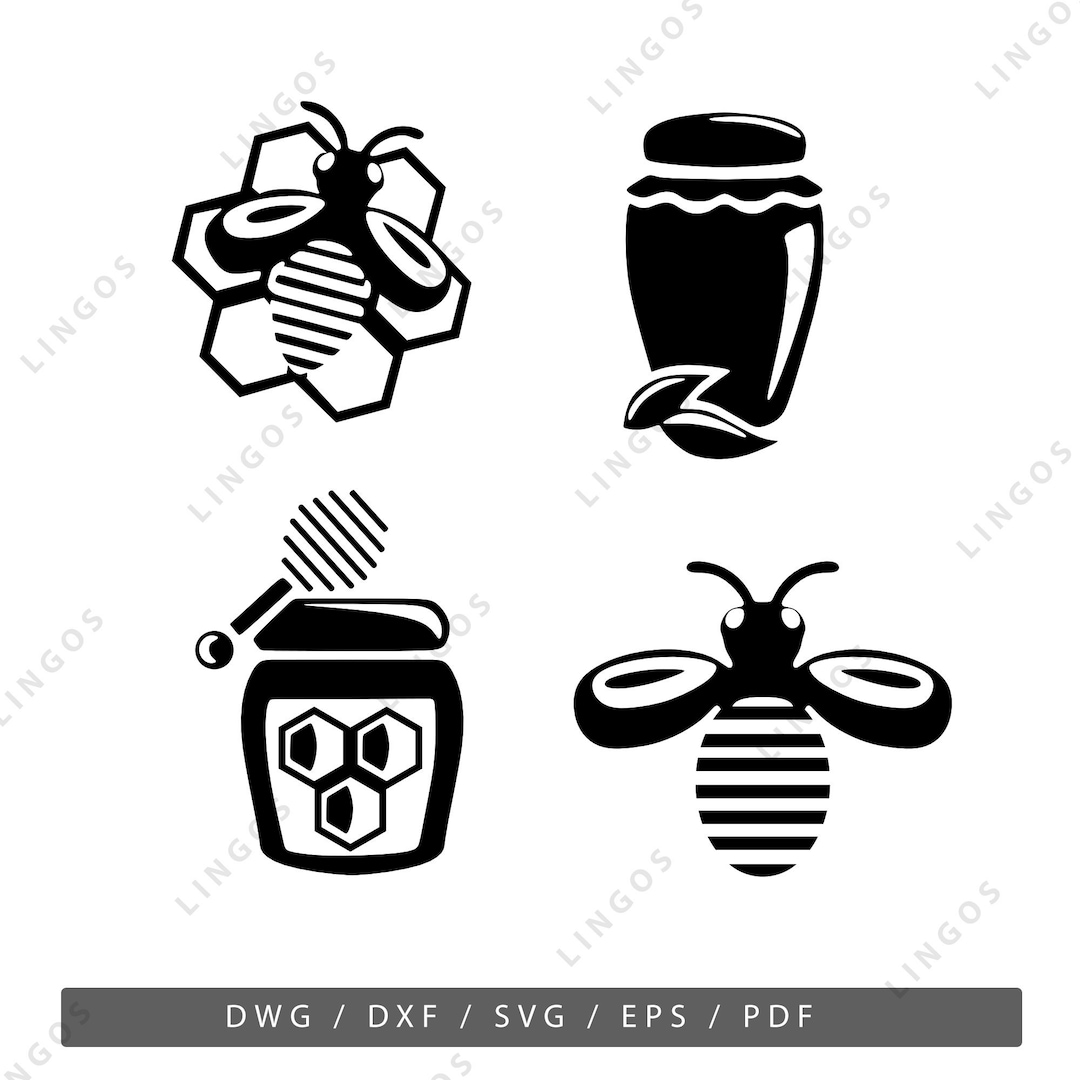 Honey Bee SVG Bundle: Clipart, Honeycomb Vector (digital Files) - Etsy
