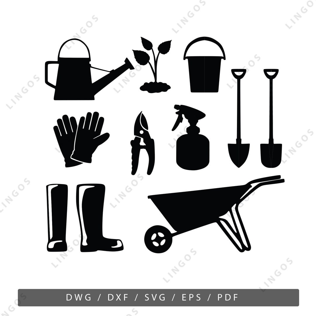 Gardening Svg File,gardener Vector File,garden Digital Files,barrow Pdf ...