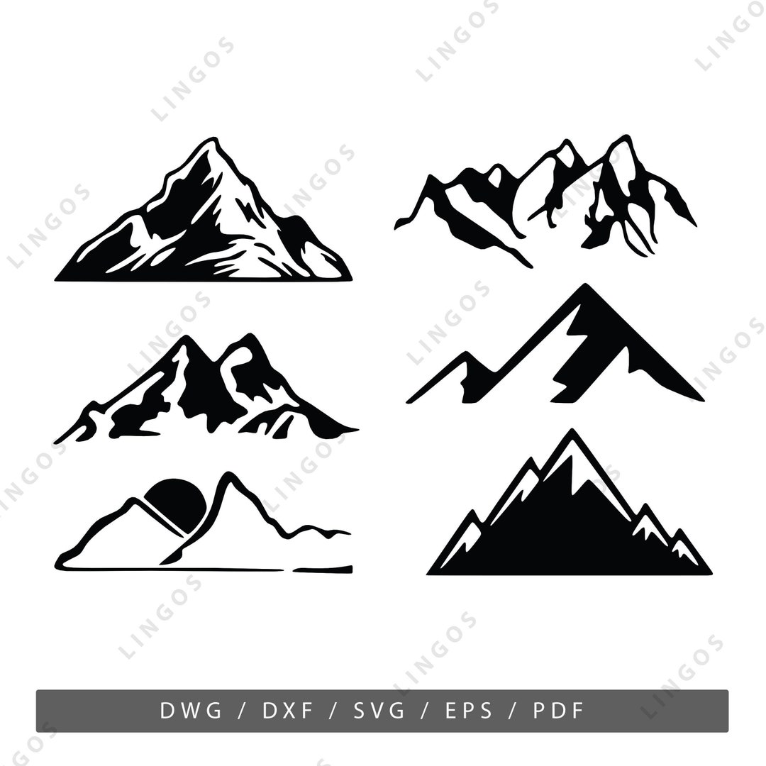 Mountain SVG File, File for Cricut, for Silhouette Cut Files, Vector ...