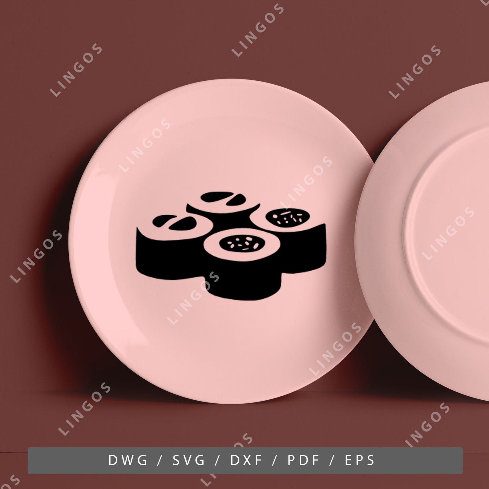 Asian Food SVG Bundle Japanese Vector Sushi Roll DWG Ramen - Etsy