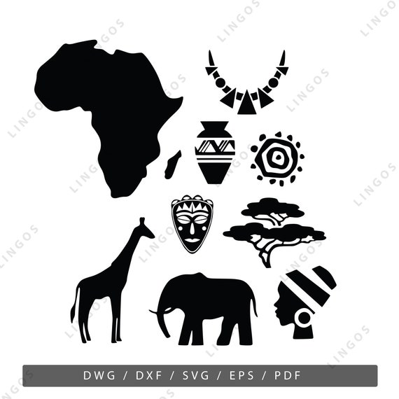 African Symbol Vector African SVG Bundle Mask PDF African | Etsy
