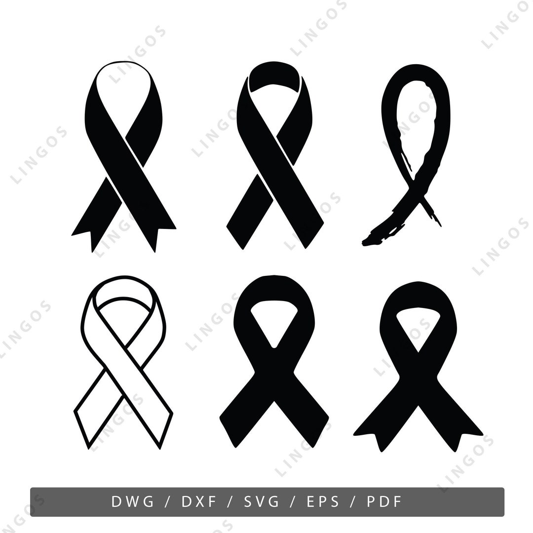 Awareness Ribbon SVG Bundle, Breast Cancer Vector, Cancer Ribbon Eps ...