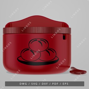 Asian Food SVG Bundle, Japanese Vector, Sushi Roll DWG, Ramen Dxf ...