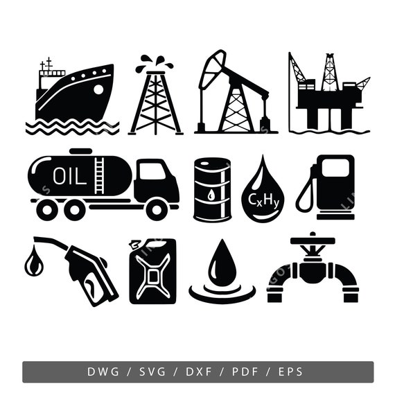 Oilfield SVG Bundle Oil Drilling Vector Oil and Gas Industry - Etsy