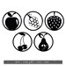 Fruits Design Laser Cut Svg Dxf Files Wall Sticker Engraving Decal ...