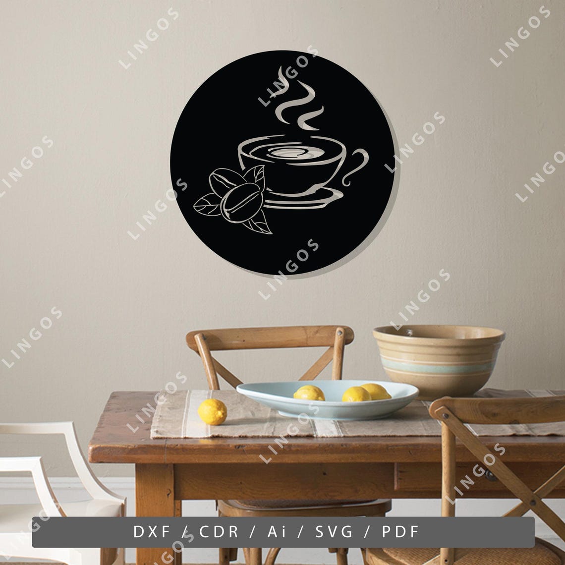 Coffee Cup Wall Art DXF, Café Decor Metal Cut Svg File, CDR, Ai, PDF - Etsy