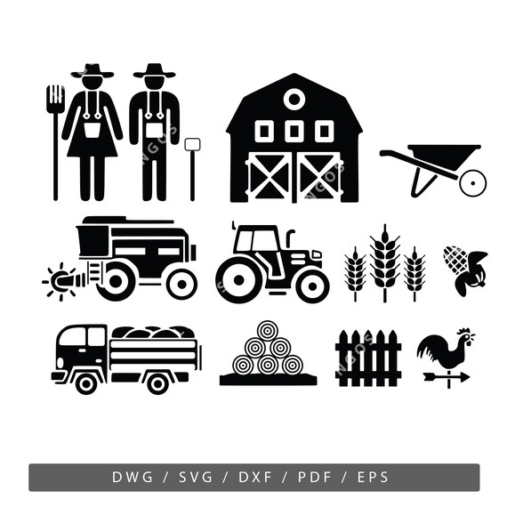 Farmer Svg File Farm Life Digital Files Farming Vector - Etsy