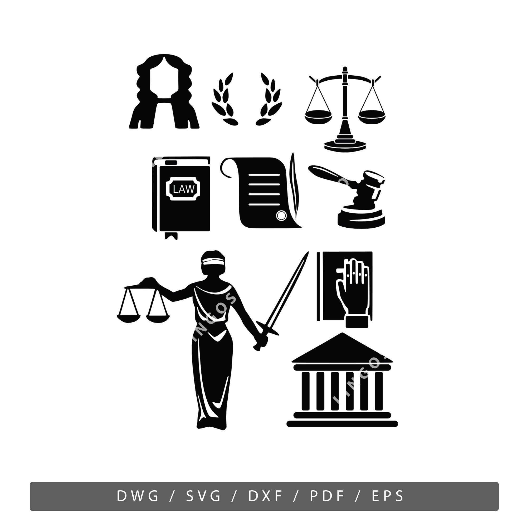Justice DXF File, Law Vector, Scale of Justice EPS, Courthouse SVG ...
