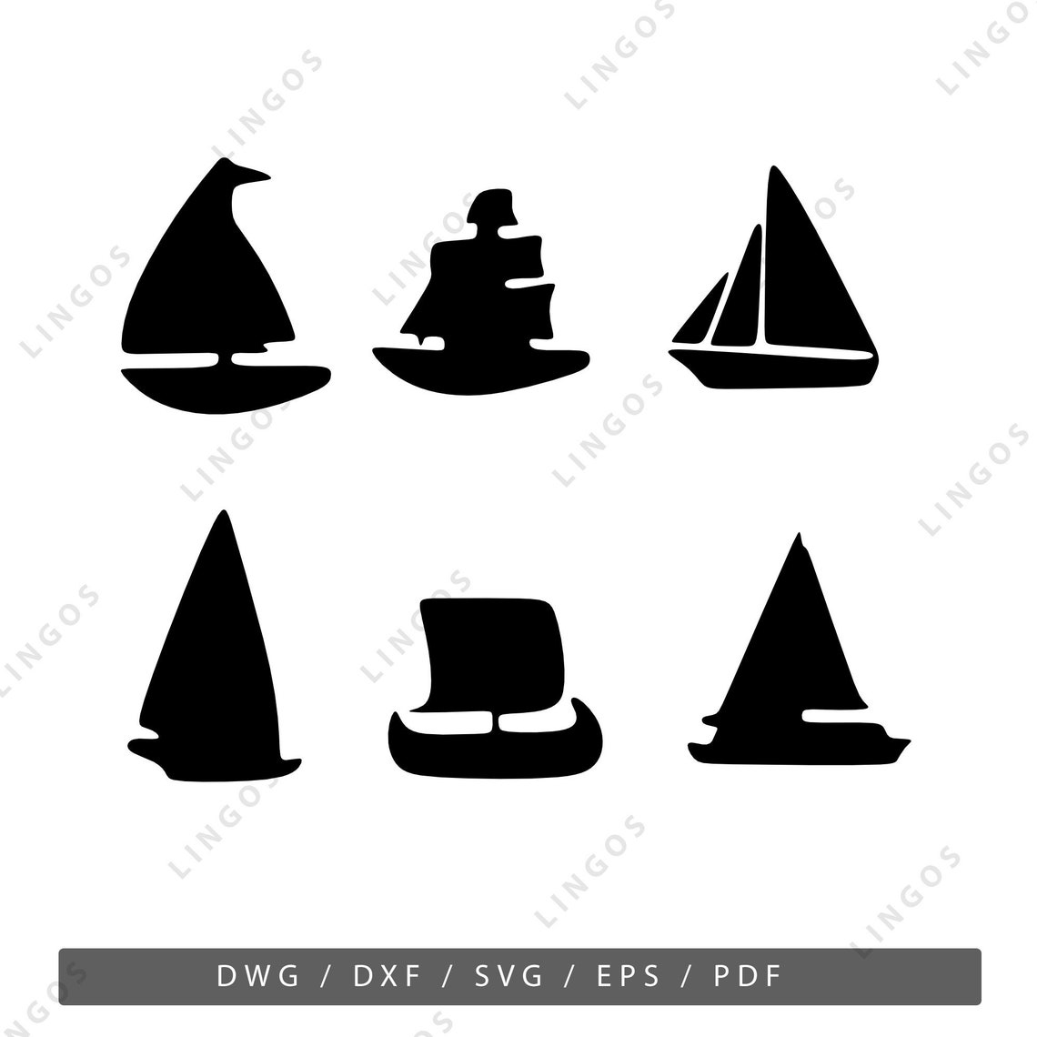 Sail Bundle Svg File Sailing Boat Dxf File Vessel Vector - Etsy