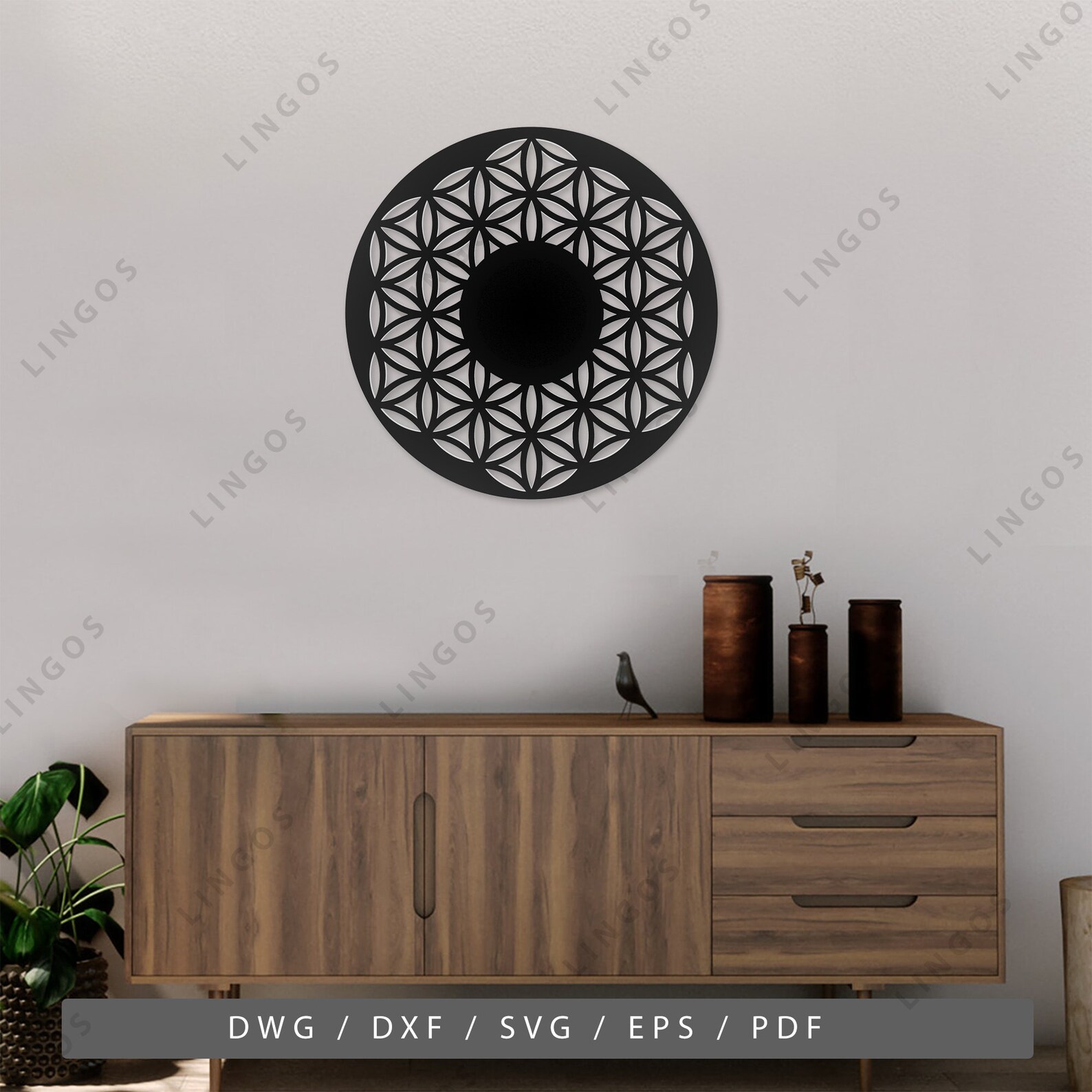 Geometric Circle File Minimalist Eps File PlansPdf DWG | Etsy