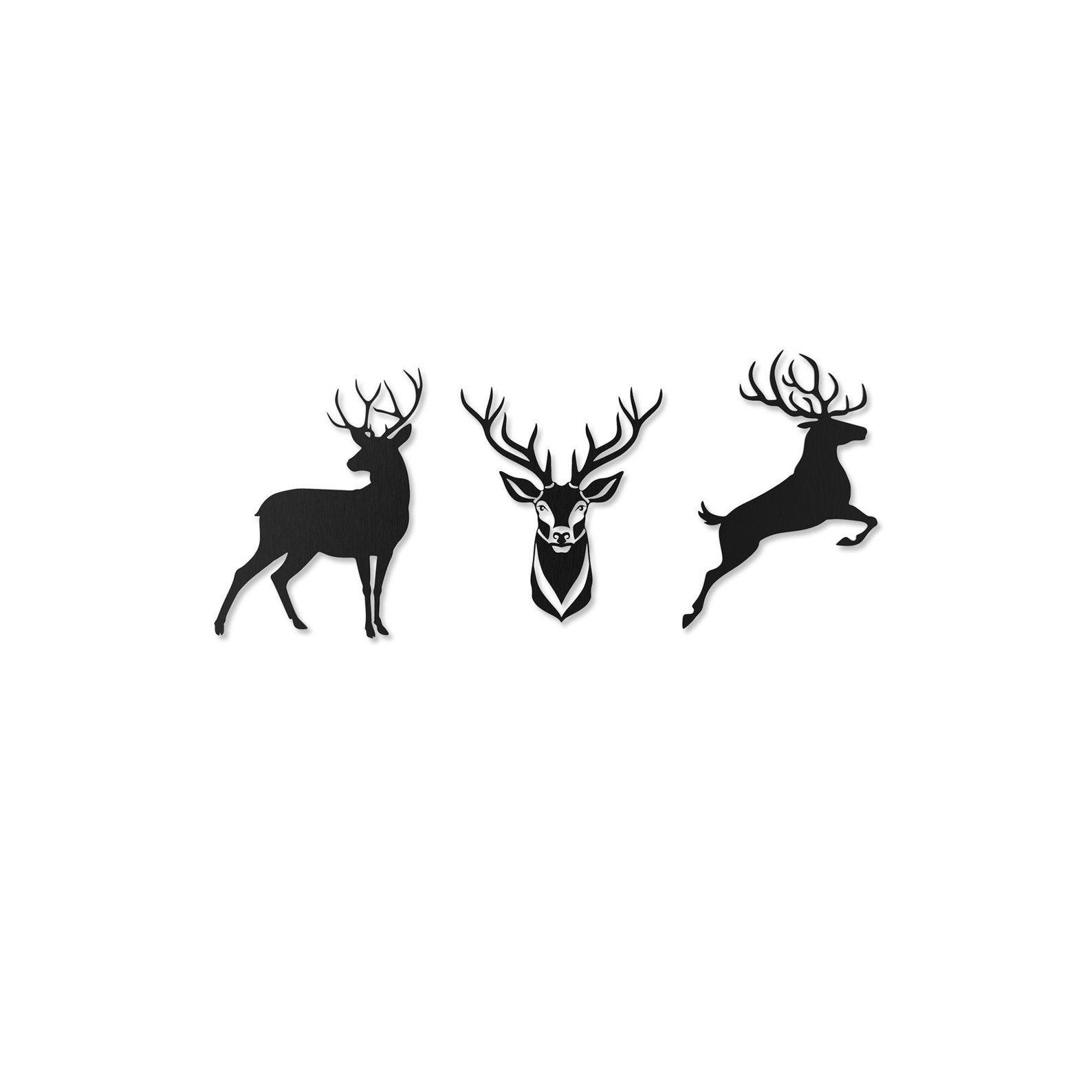 Deer File, Reindeer Laser Cut File, Plans,pdf, DWG, SVG, DXF, Vector ...