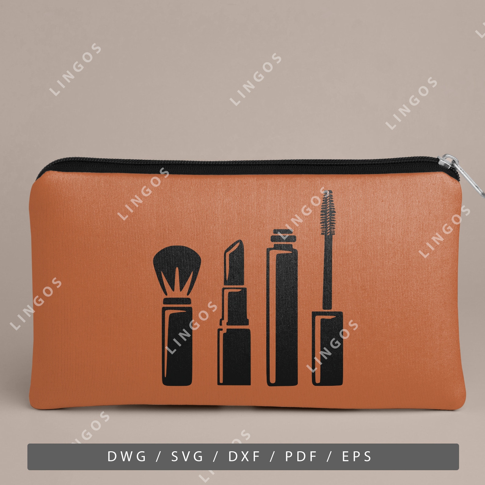 Makeup DWG File Cosmetic Bundle Vector Beauty Silhouette - Etsy