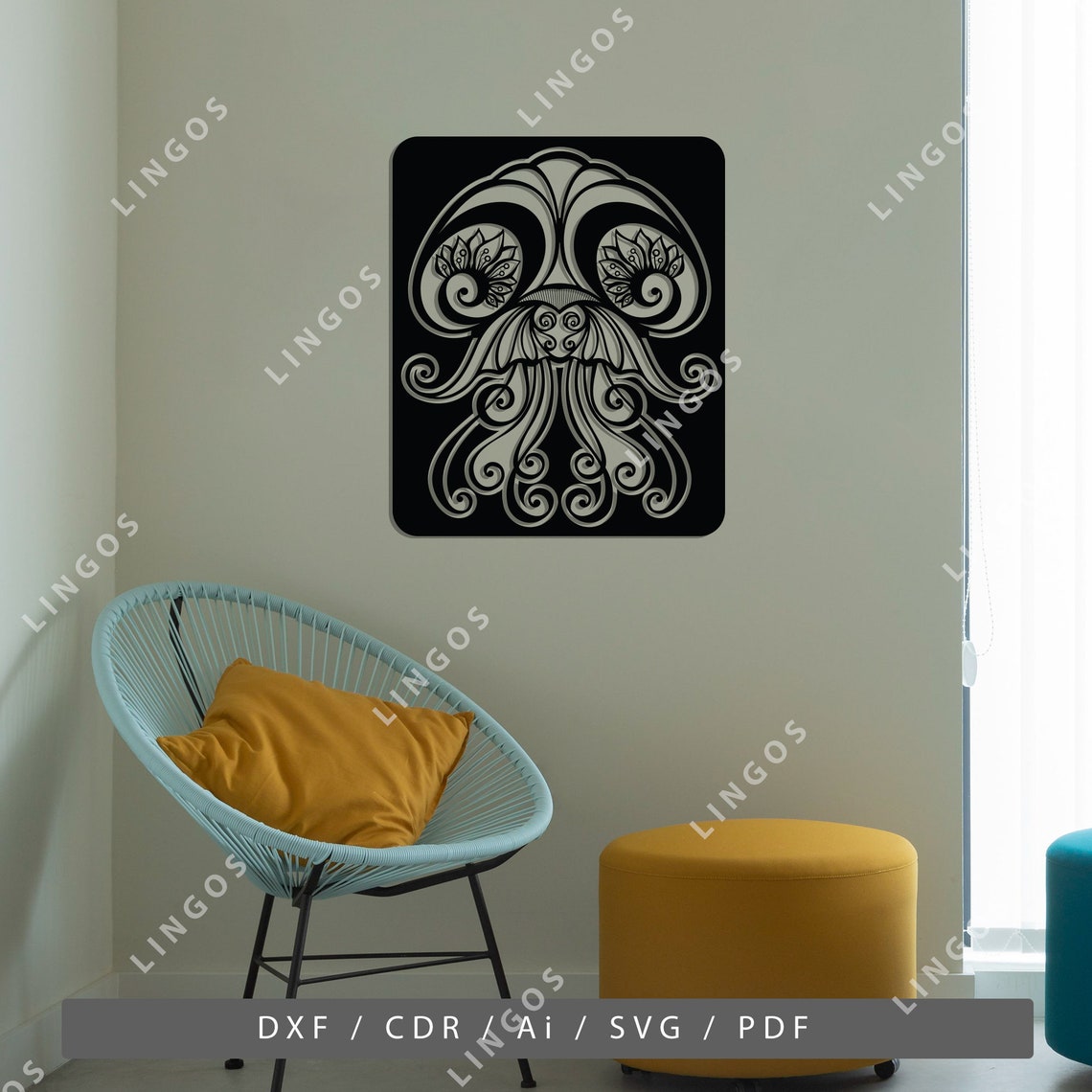 Tribal Octopus Vector Octopod Wall Art Polyp SVG Rustic - Etsy