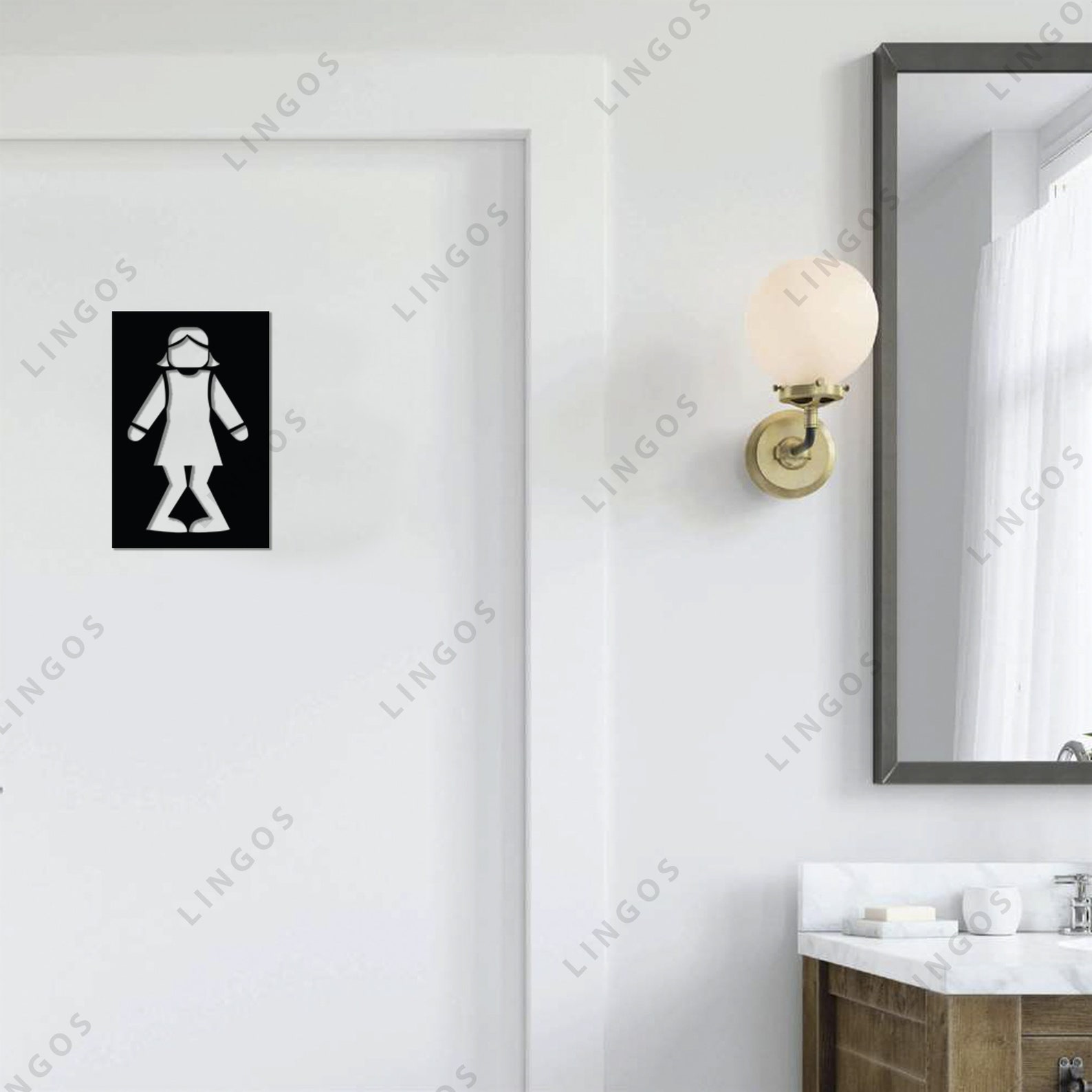 Toilet Sign Design laser cut svg dxf files wall sticker | Etsy