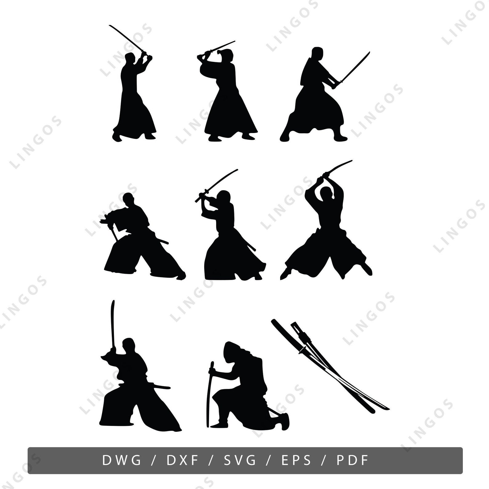 Samurai SVG Bundle Warrior Vector Ronin Cut Files Japanese - Etsy UK